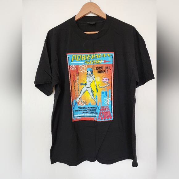 Shirts | Vintage Powerman 500 Rockets Robots Black Graphic Tshirt Nwot ...